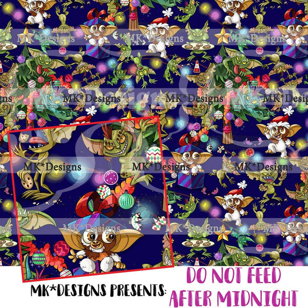 Do Not Feed After Midnight seamless digital pattern – MK*Designs Fabric